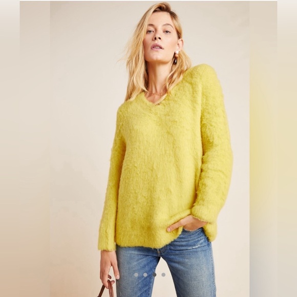Anthropologie | Sweaters | A By Anthropologie Simone Sweater Yellow ...